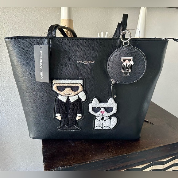 Karl Lagerfeld | Bags | Karl Lagerfeld Tote Logo Bag With Coin Purse ...